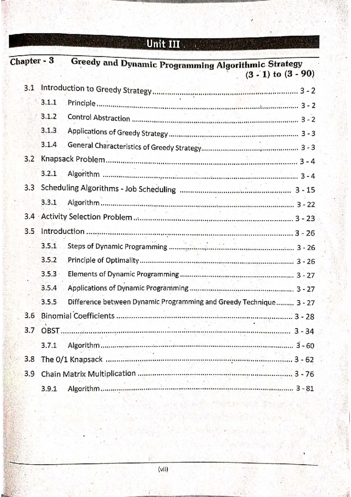 Daa technical this is textbook - Unit Chapter to 3 Greedy and Dynamic ...
