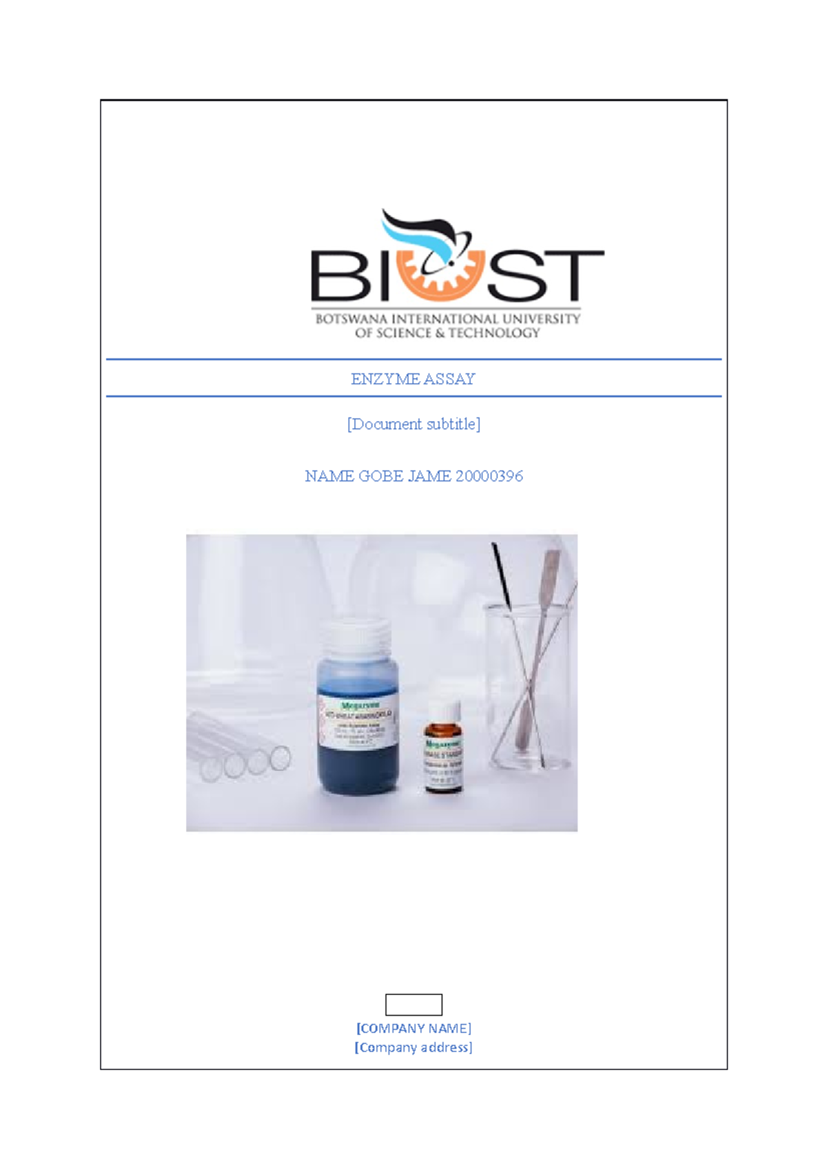 Enzyme Assay - biology notes for study and practices with explanatory ...