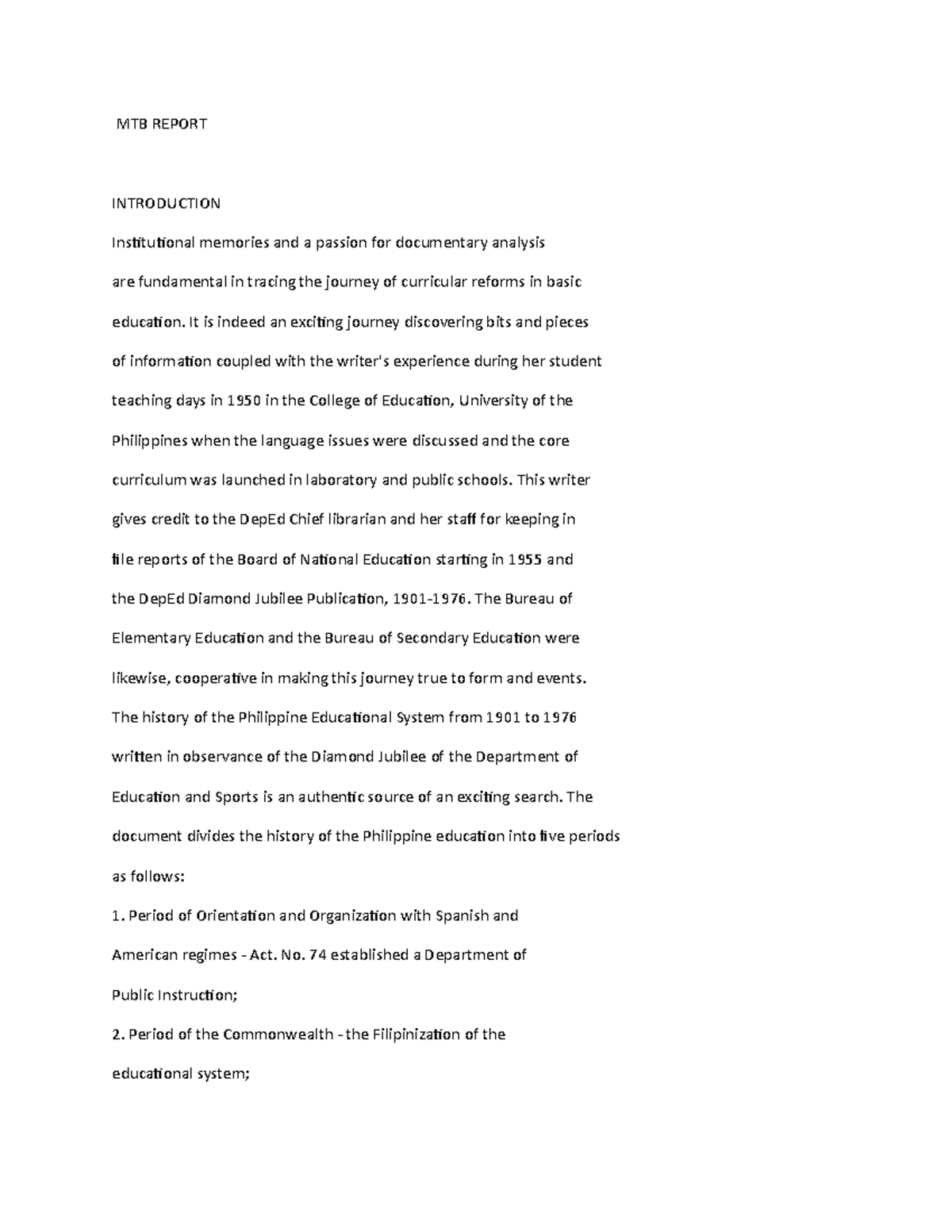 MTB Report-WPS Office - myb - MTB REPORT INTRODUCTION Institutional ...