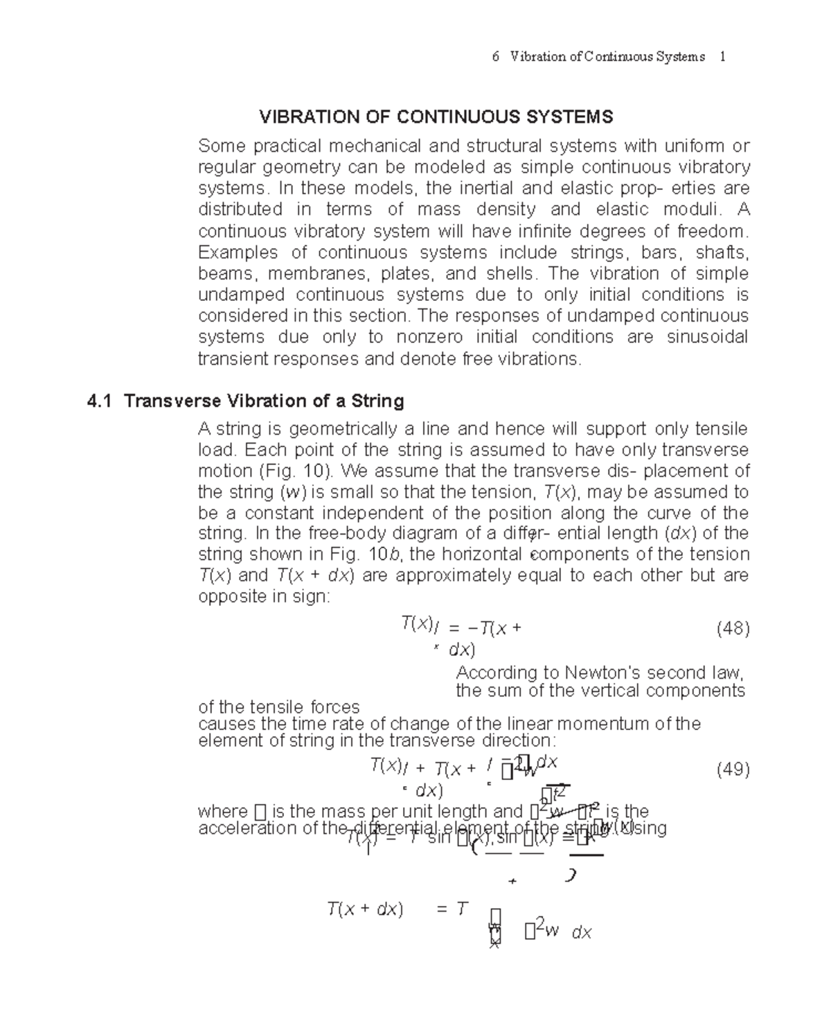 Vibration OF Continuous Systems - VIBRATION OF CONTINUOUS SYSTEMS Some practical mechanical and ...