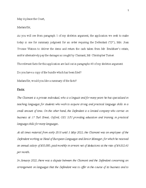 Sample Garnishee Application - IN THE CHIEF MAGISTRATES COURT AT ...