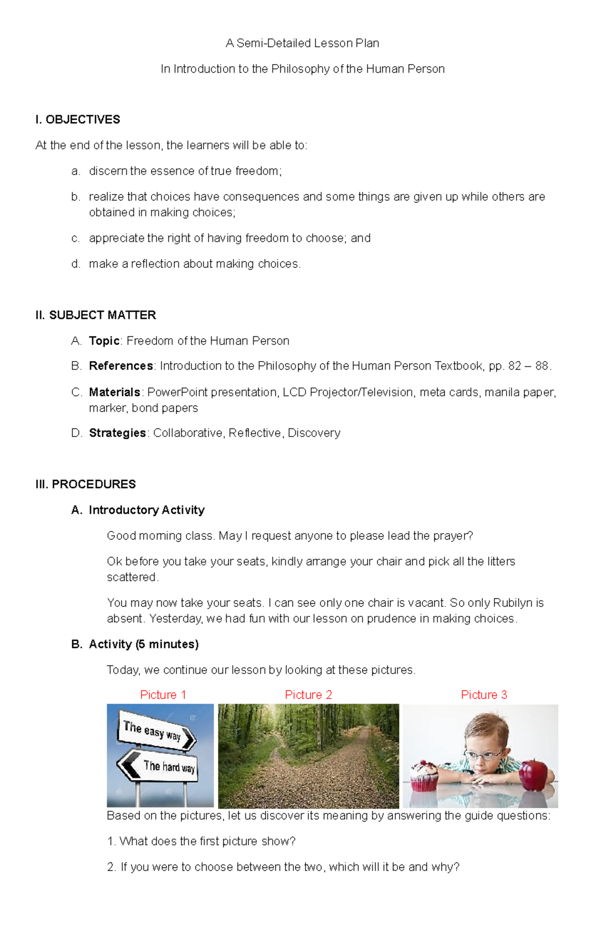 Philo-Sample-DLP - Very useful to teachers - A Semi-Detailed Lesson ...