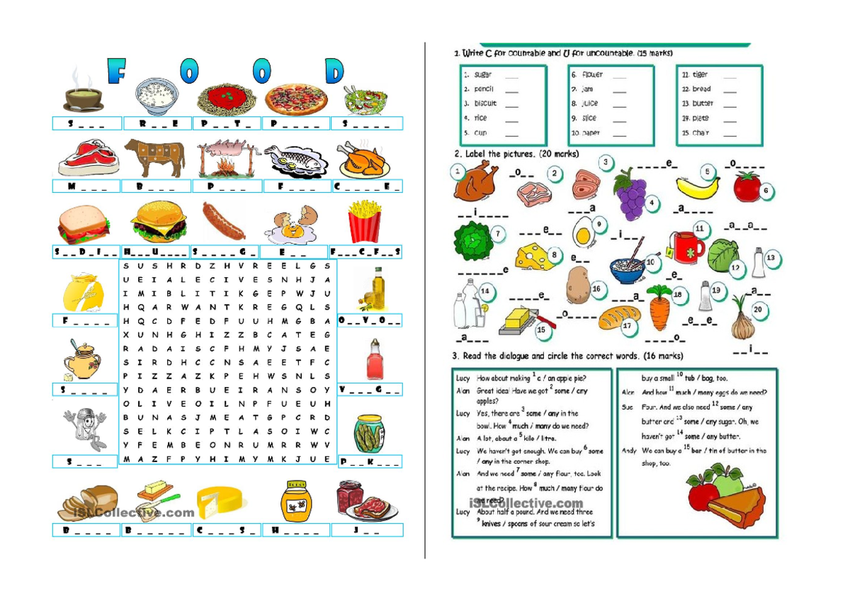 Food puzzle - practice - comparisons - Studocu