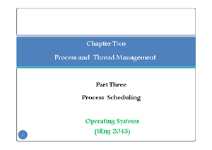 Chapter 2 Process Management Part IV Process Synchronization - Chapter ...