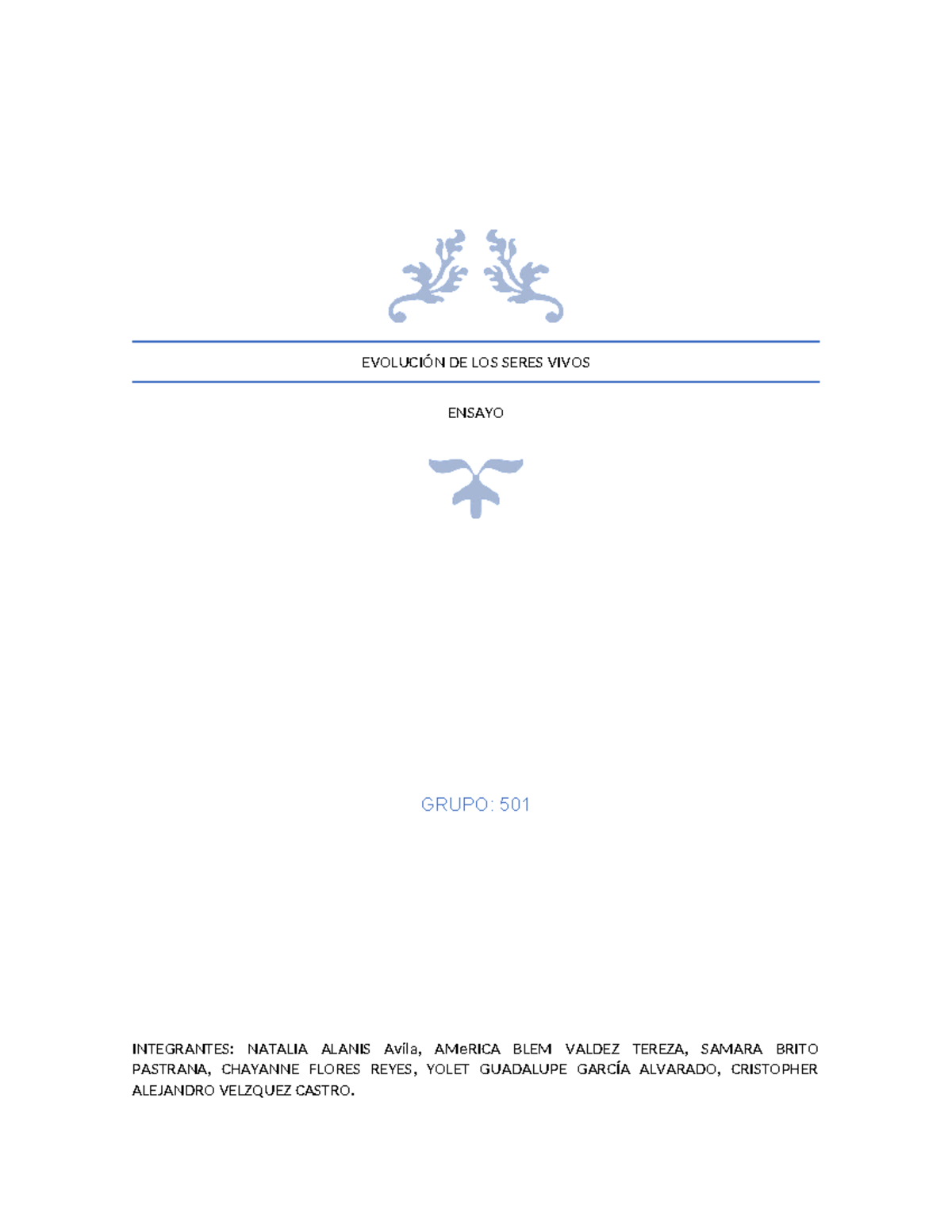 Evolución DE LOS Seres Vivos - EVOLUCIÓN DE LOS SERES VIVOS ENSAYO ...