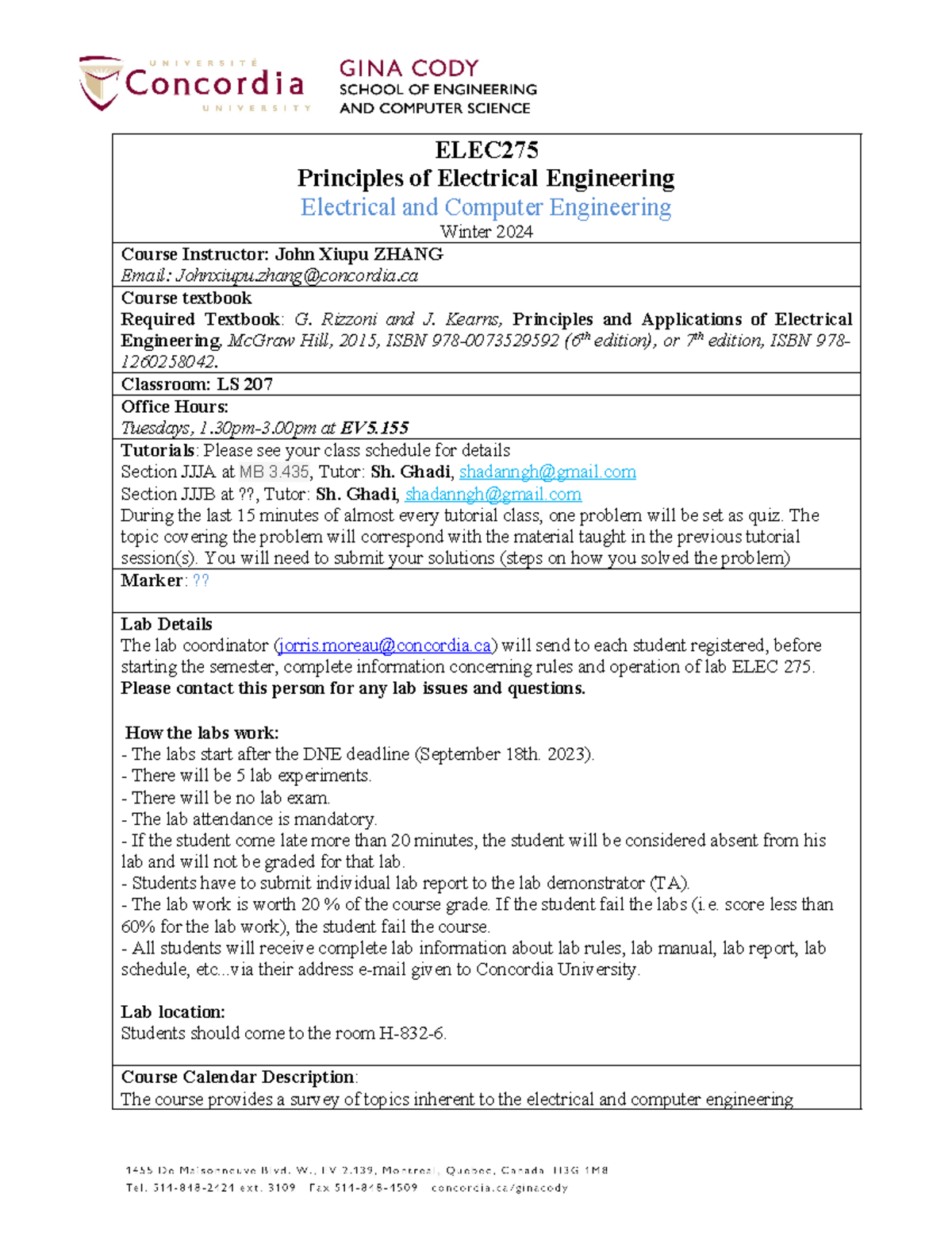 ELEC275-2024 - Summary Principles and Applications of Electrical ...