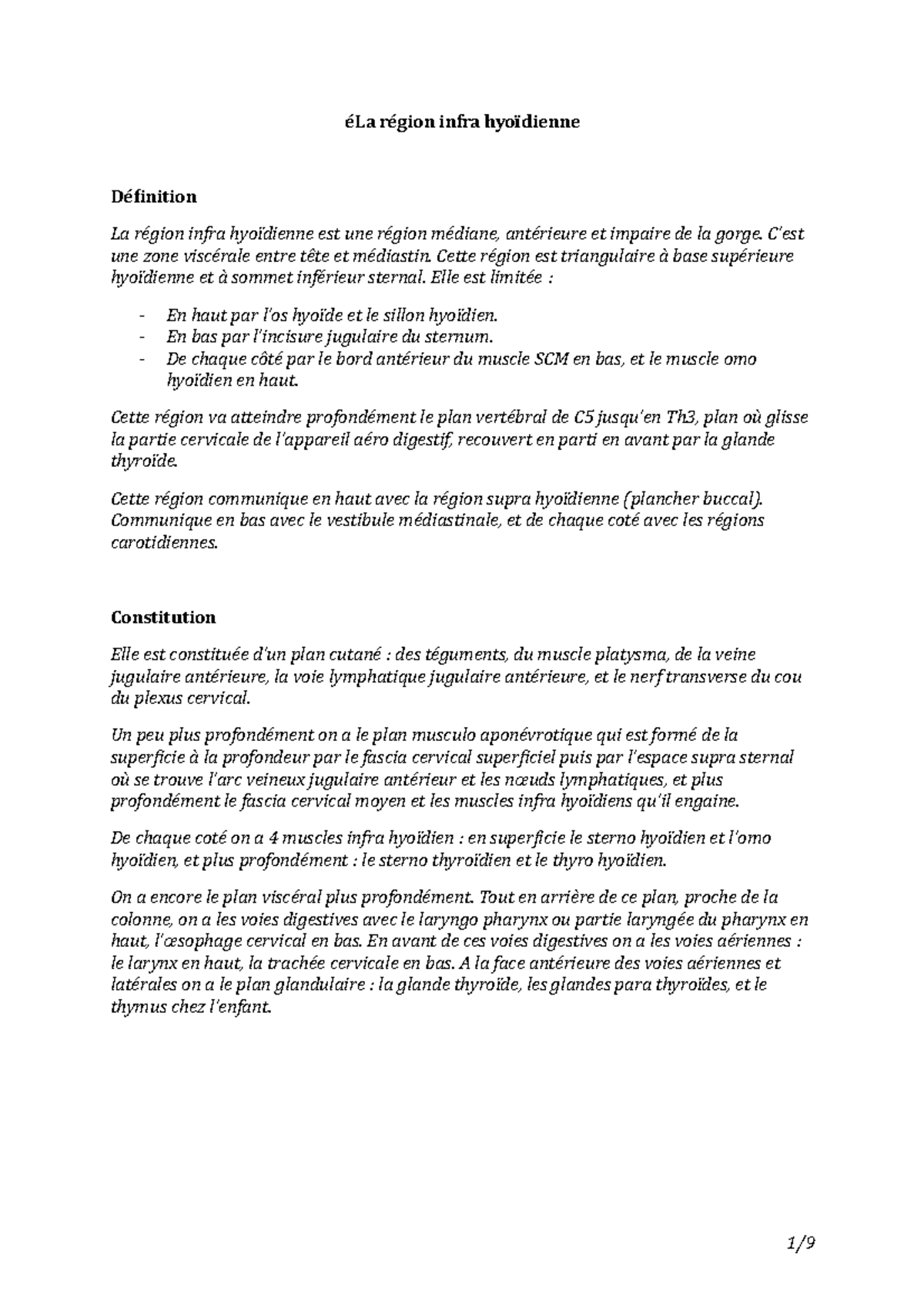 15La région infra hyoïdienne - éLa région infra hyoïdienne Définition ...