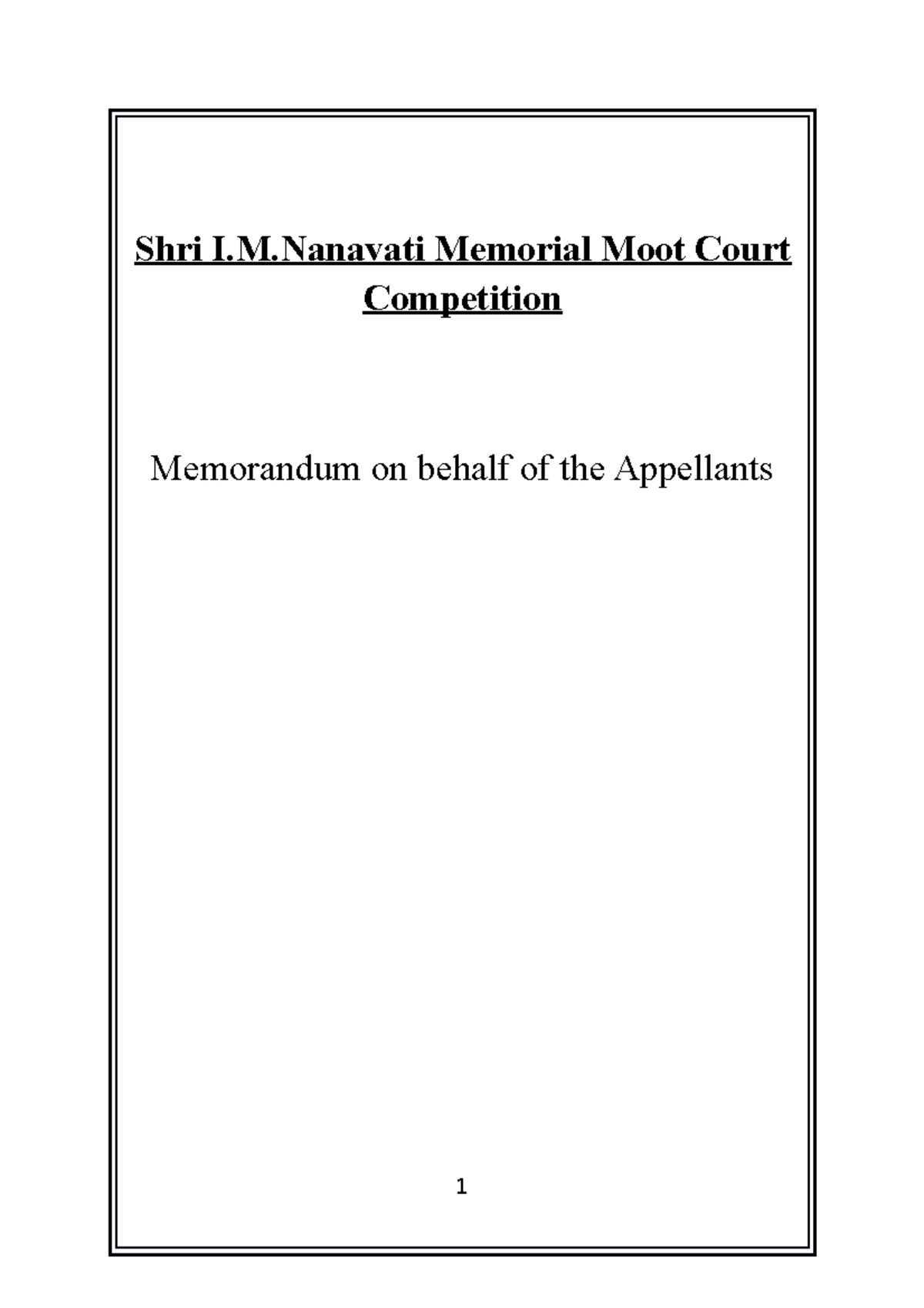 Moot court memorial - hjvlfiy - Shri I.M Memorial Moot Court ...
