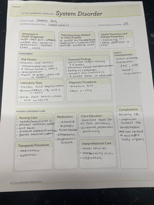 PAD ATI template - STUDENT NAME DISORDER/DISEASE PROCESS REVIEW ...