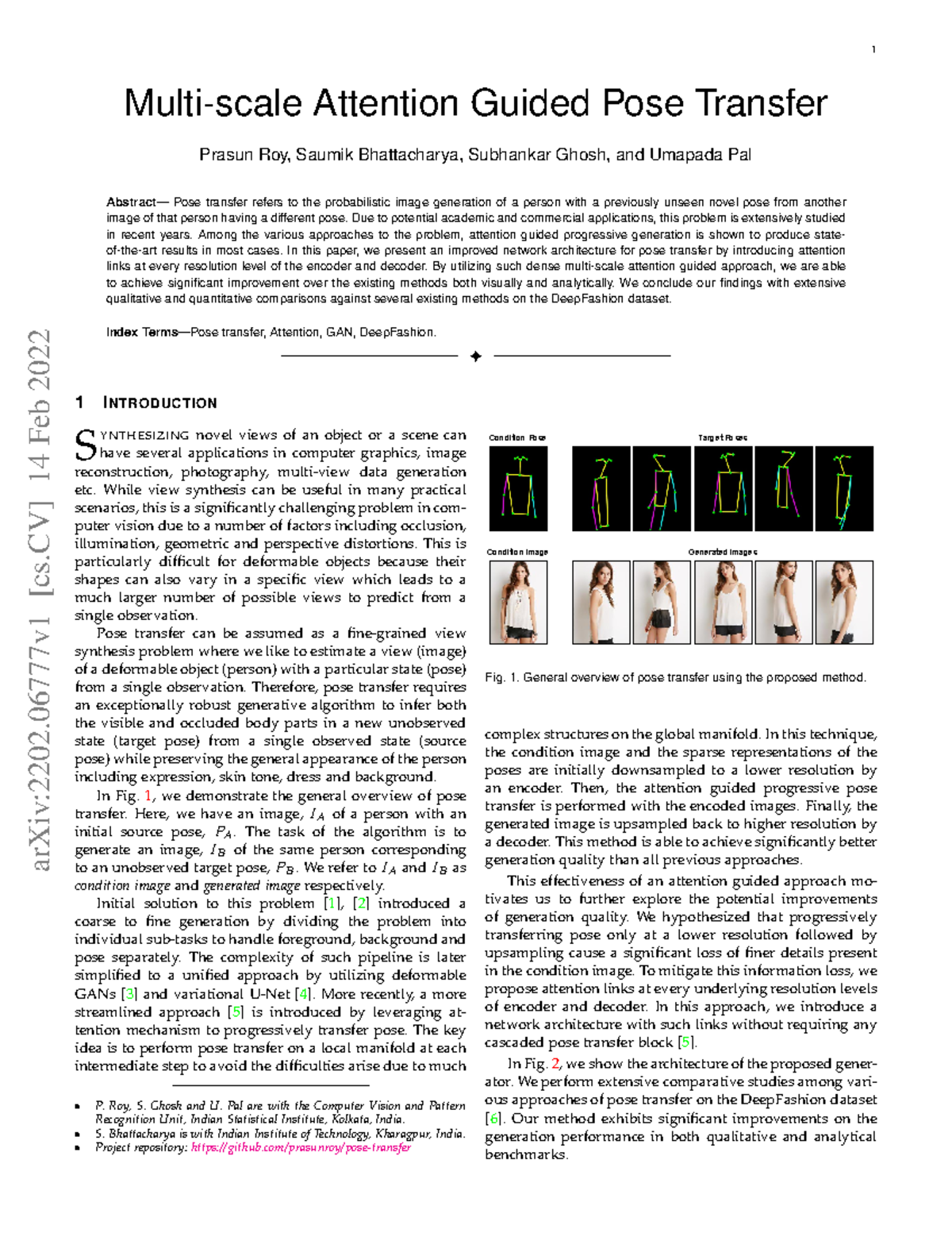 2202 - paper - Multi-scale Attention Guided Pose Transfer Prasun Roy, Saumik Bhattacharya ...