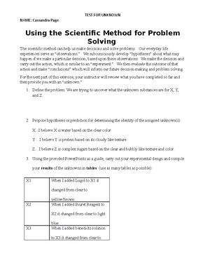 Biochemistry Pattern Matching I - Pattern Matching: Organic Molecules ...