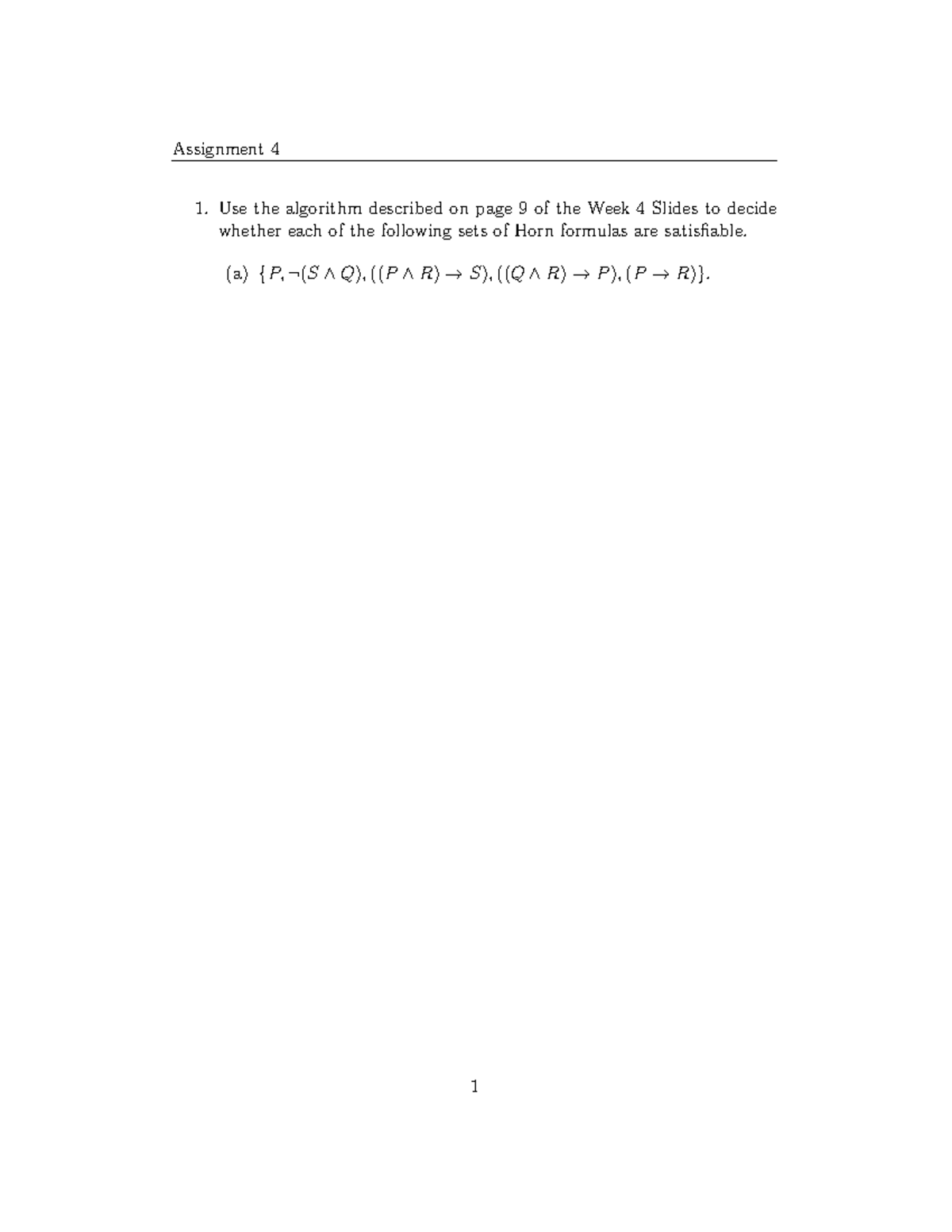 Assignment 04 Assigment 4 Use The Algorithm Described On Page 9 Of The Week 4 Slides To 3307