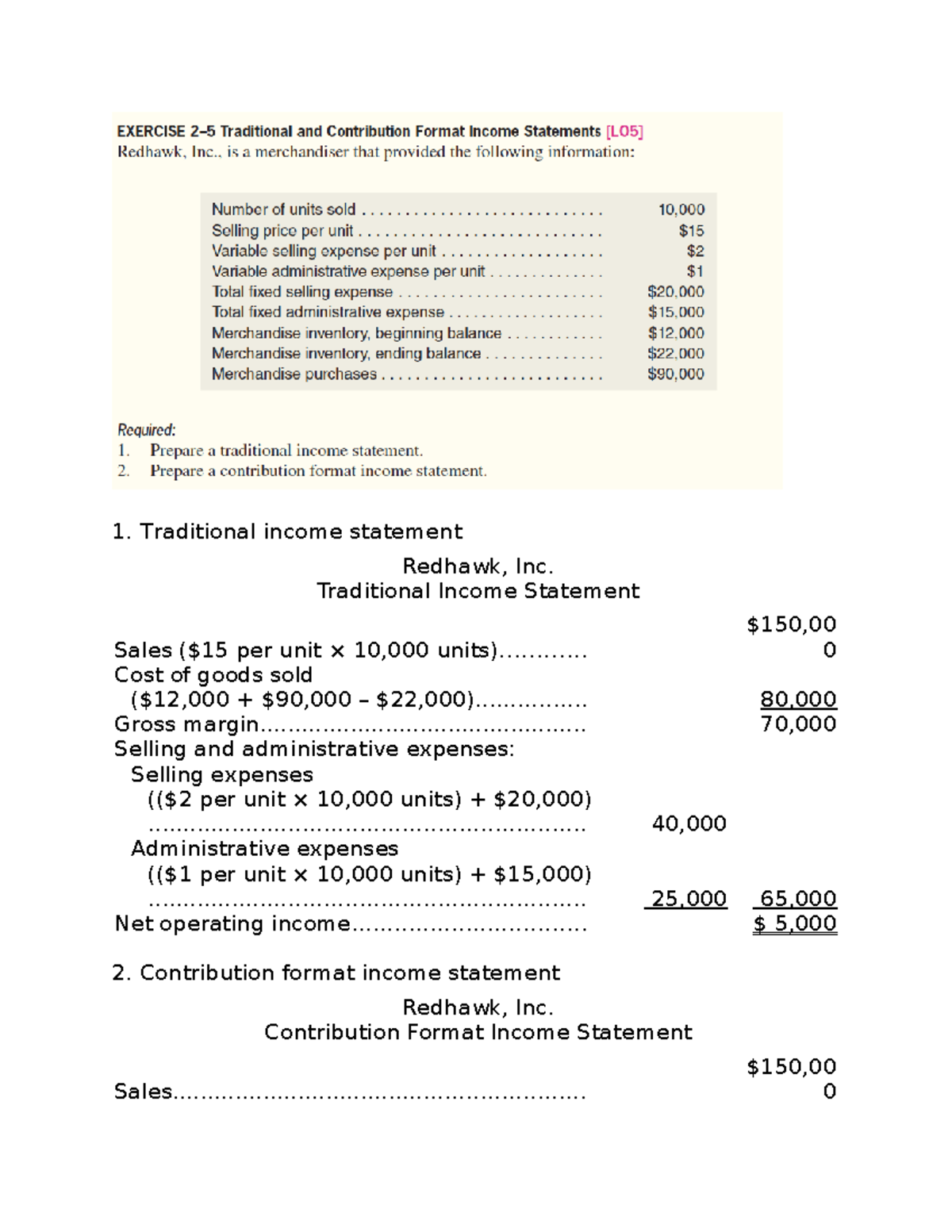 3. Traditional and Contribution Inc. Stat (TA) - Traditional income ...