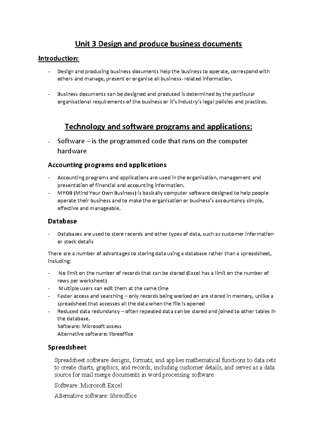 Unit 3 Design and produce business documents - Unit 3 Design and ...