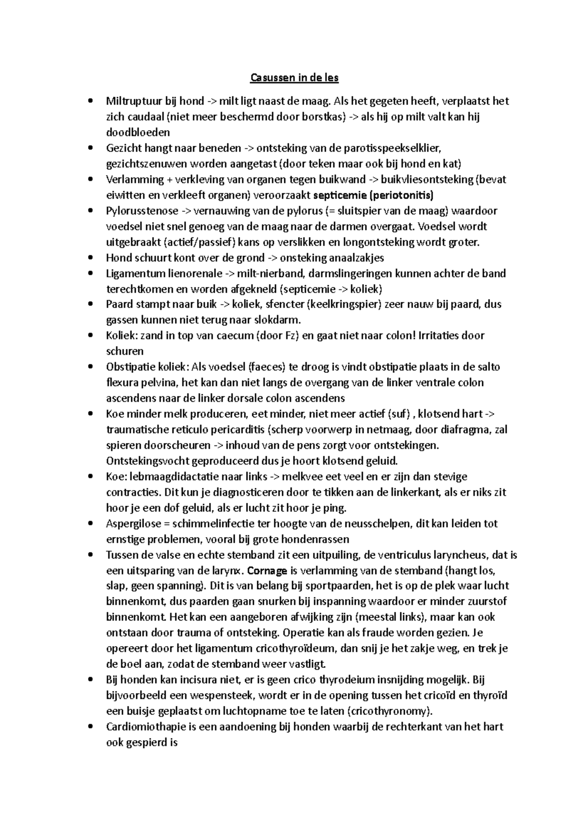 Enkele casussen in de les besproken - Casussen in de les Miltruptuur ...