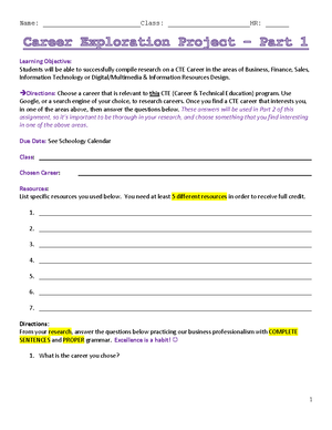 16 Career Cluster Worksheet-1 - Career Clusters Identify each Career ...