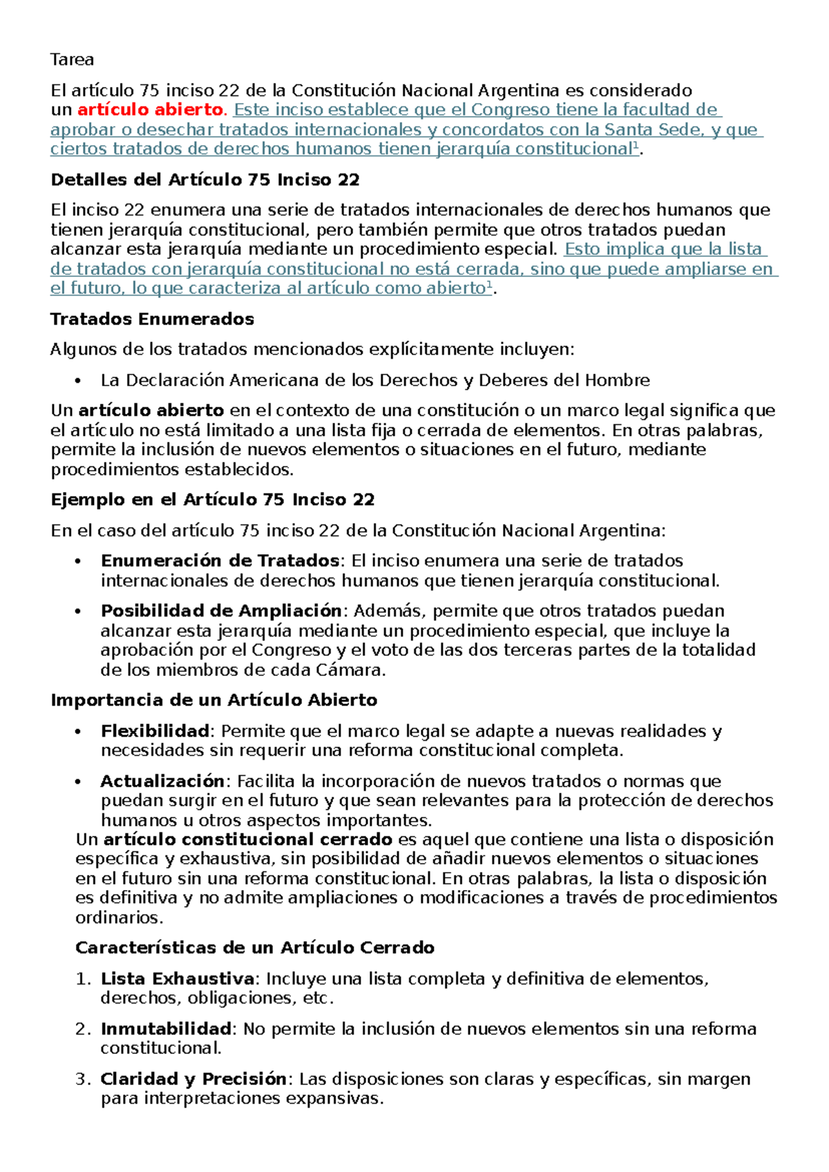 El artículo 75 inciso 22 de la Constitución Nacional Argentina - Este ...