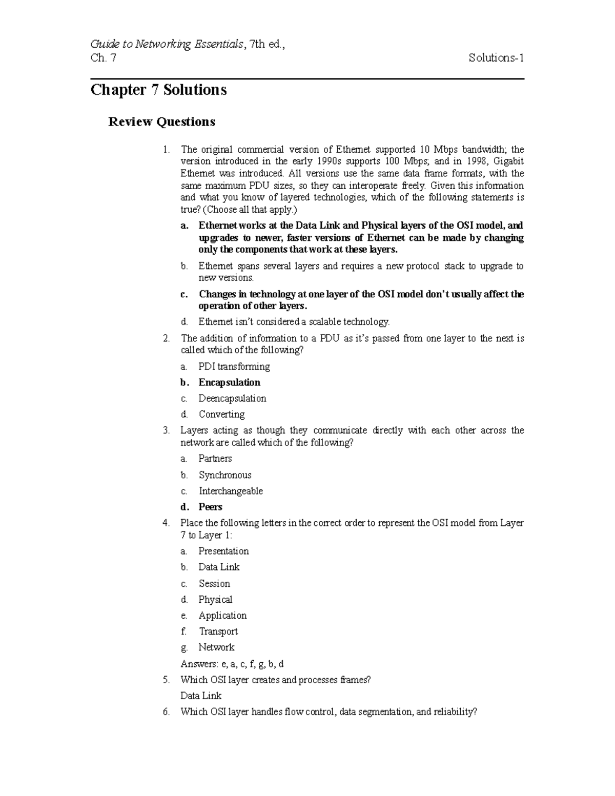 Solutions 07 student releasable - Ch. 7 Solutions- Chapter 7 Solutions ...