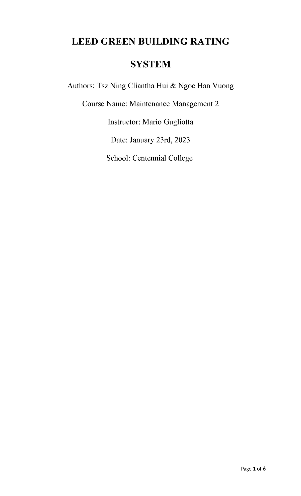 LEED Green Building Rating System - LEED GREEN BUILDING RATING SYSTEM ...