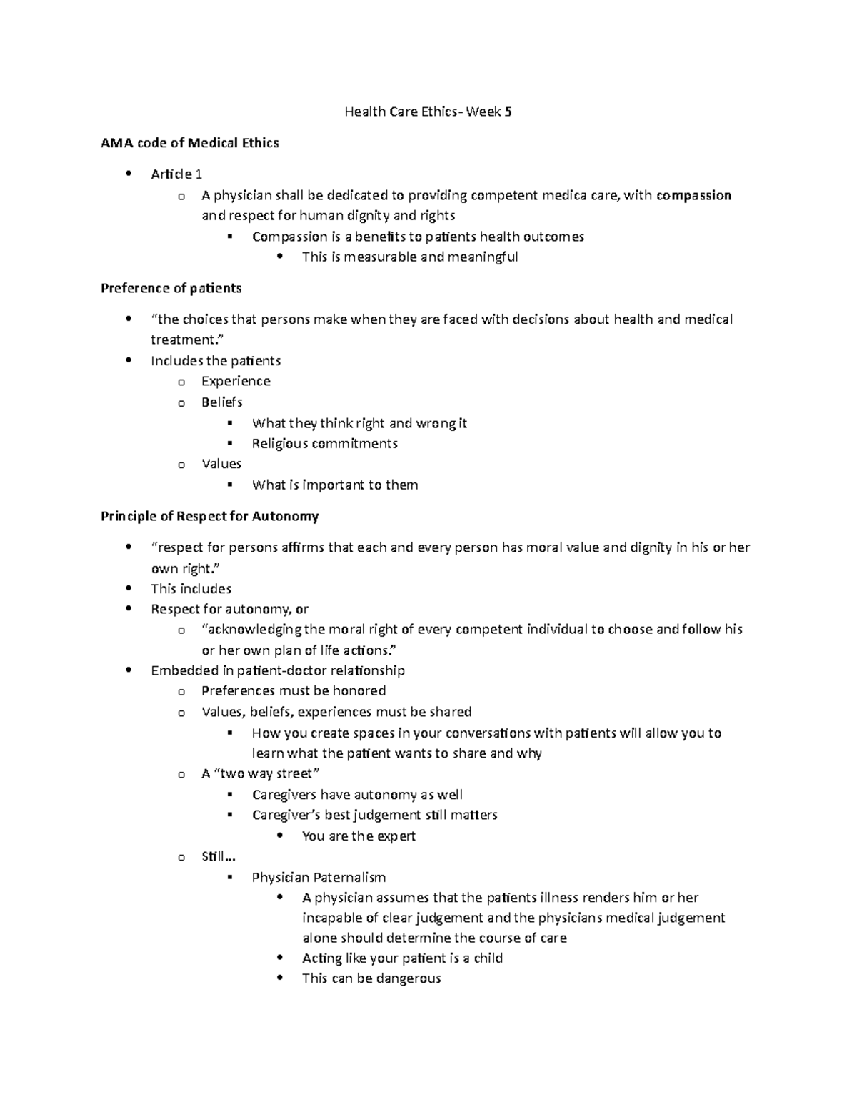 Health Care Ethics AMA code of Medical ethics - Health Care Ethics ...