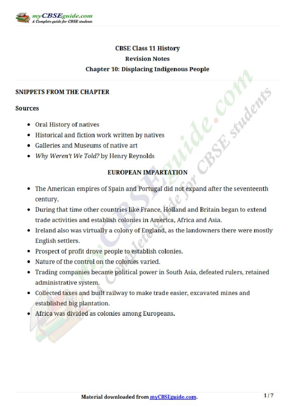 Cbse 11 history notes ch10 - History SL - Studocu