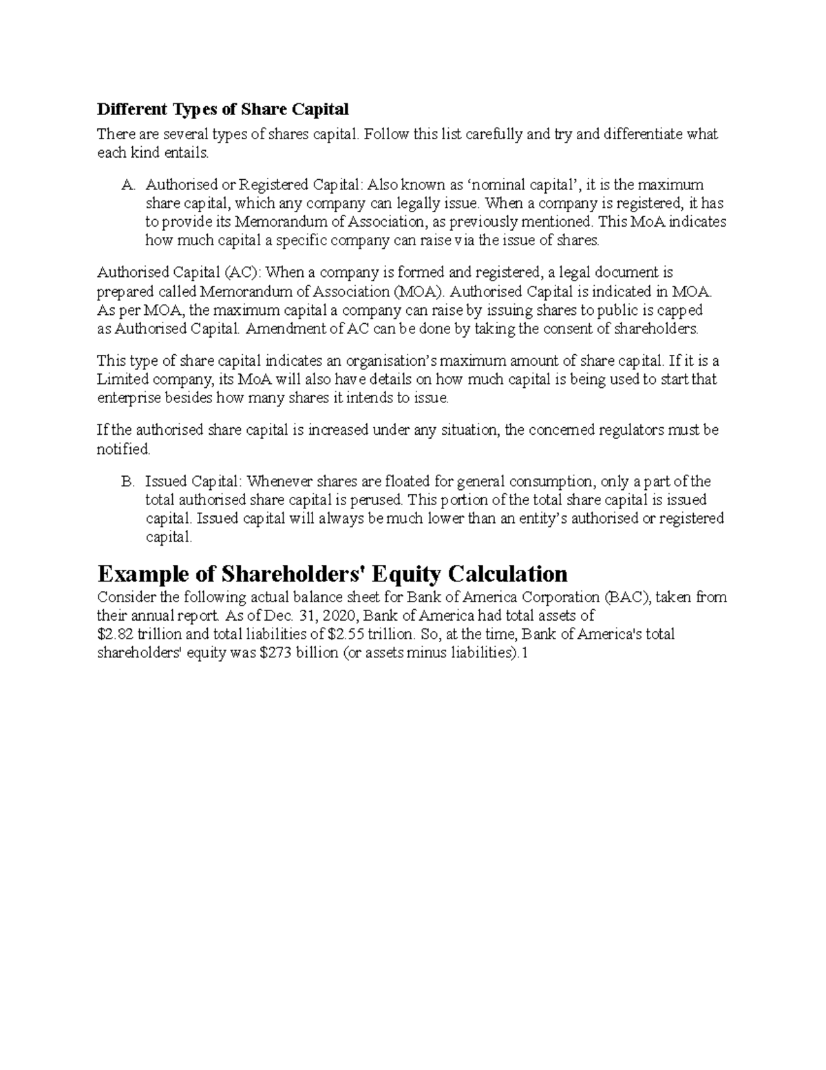 Authorised or Registered Capital - Different Types of Share Capital ...