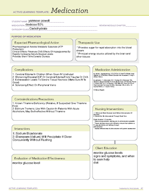 nursing Medication considersations medication - pt 1 lantus - ACTIVE ...