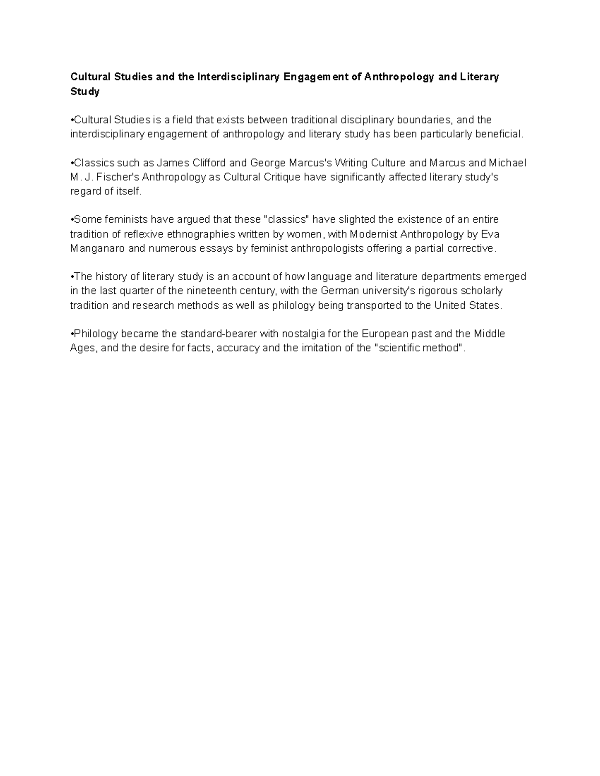 Cultural Studies and the Interdisciplinary Engagement of Anthropology ...