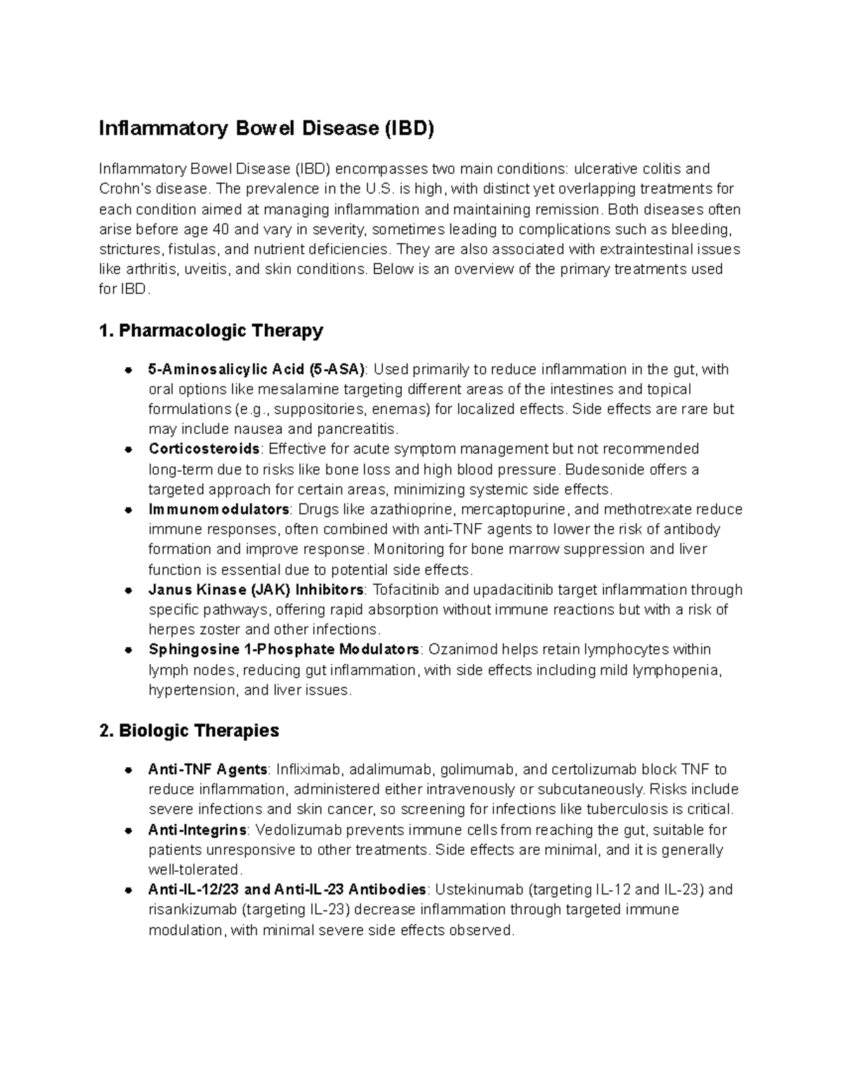Inflammatory Bowel Disease (IBD) - The prevalence in the U. is high ...