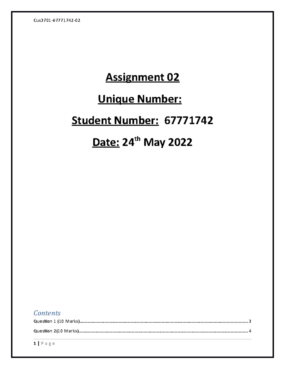 Assignment 02 - English teaching for foundation phase - Assignment 02 Unique Number: Student ...
