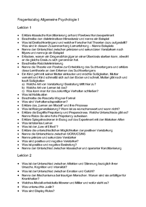 Workbook Allgemeine Psychologie - IU Internationale Hochschule Wirtschaftspsychologie B. Sc ...