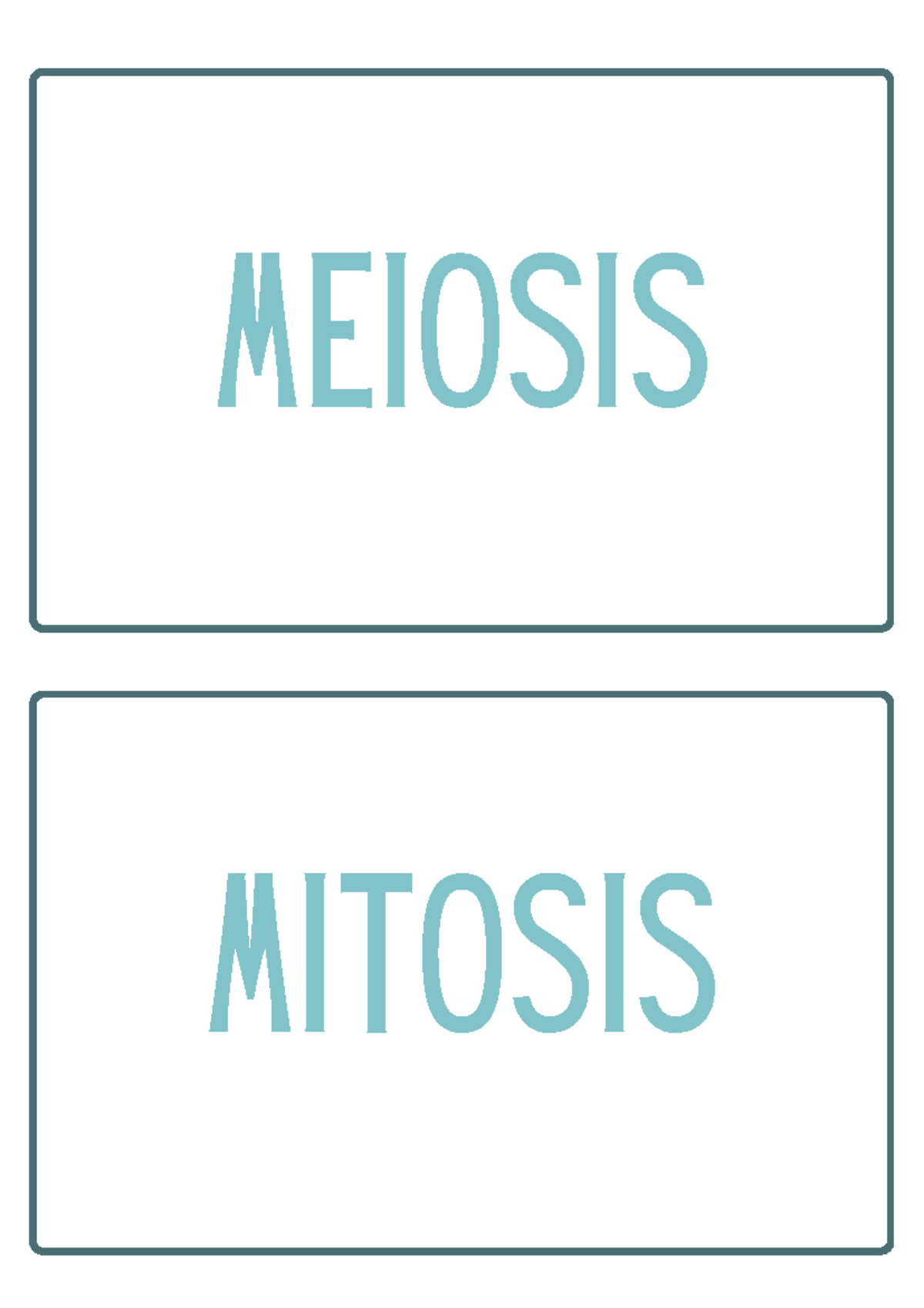 Flashcards básica división celular - MEIOSIS MITOSIS P r o c e s o m e ...