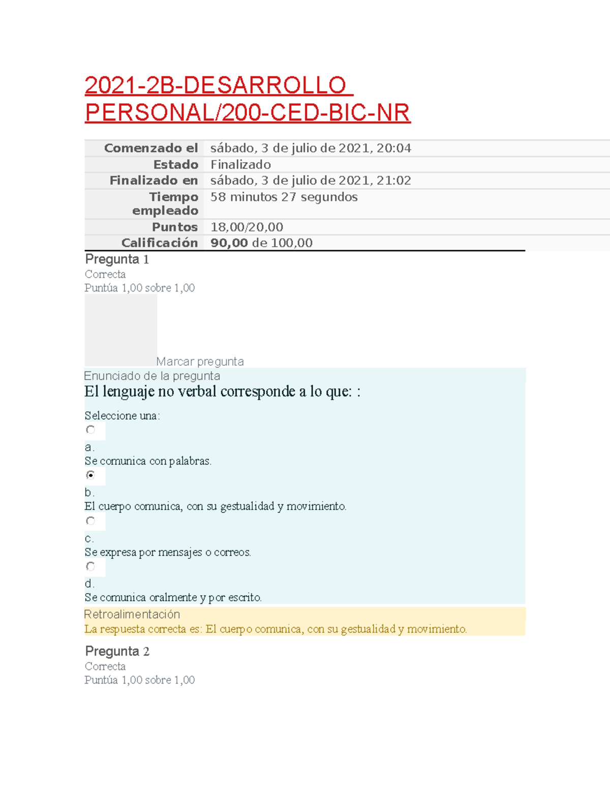 2021 examen mio - material de prueba - 2021-2B-DESARROLLO PERSONAL/200 ...