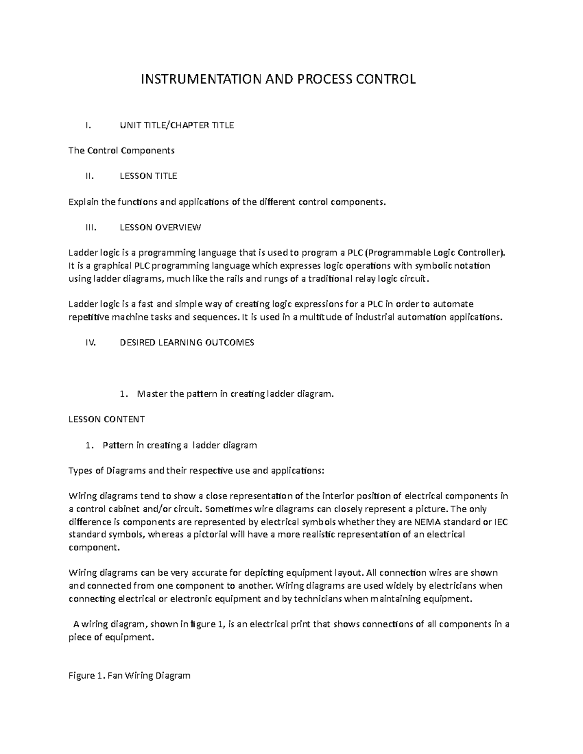 THE Control Components Instrumentation AND Process Control ...