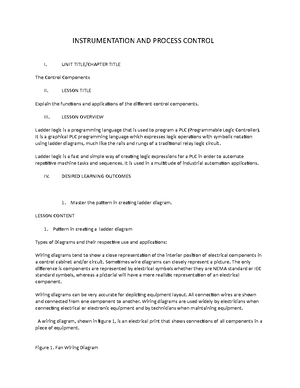 Programmable Logic Design Instrumentation AND Process Control - INSTRUMENTATION AND PROCESS ...