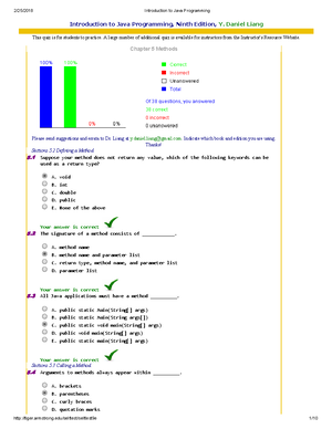Solved MCQ (Thinking in Objects) - Introduction to Java Programming ...