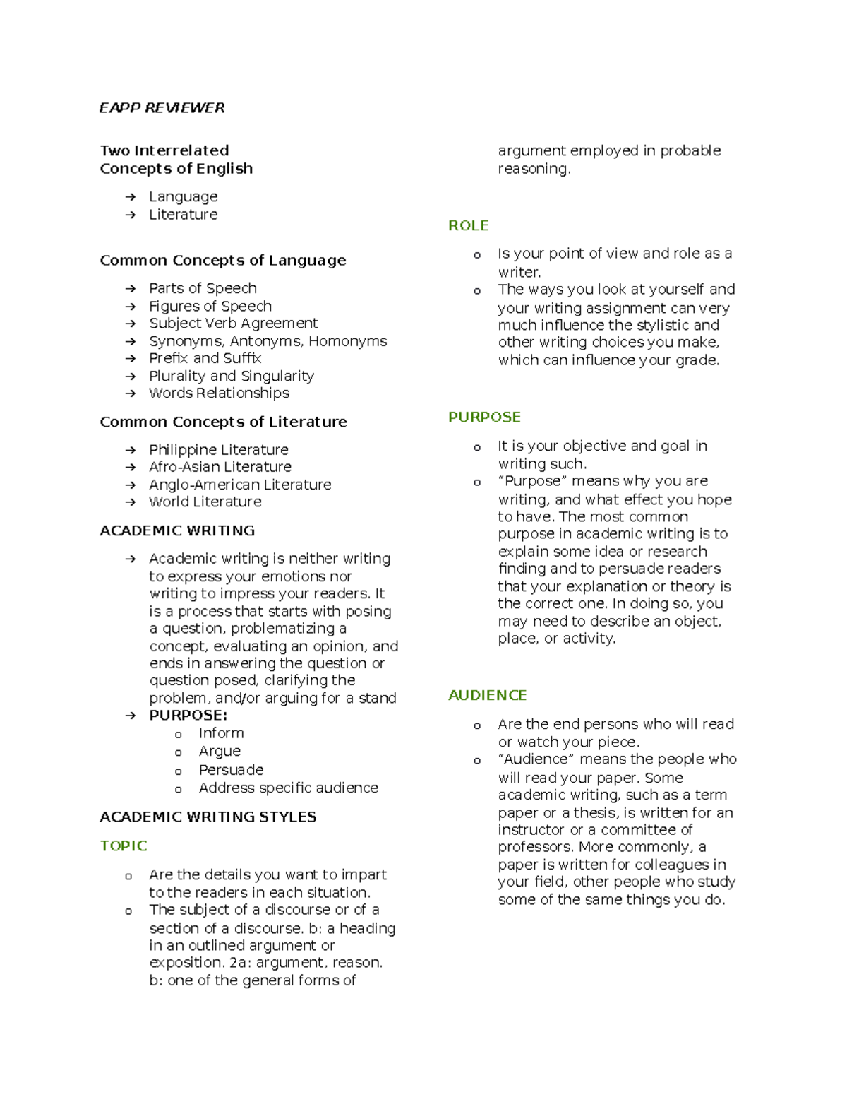 EAPP- Reviewer - This is an english academic purpose aimed to enhance ...