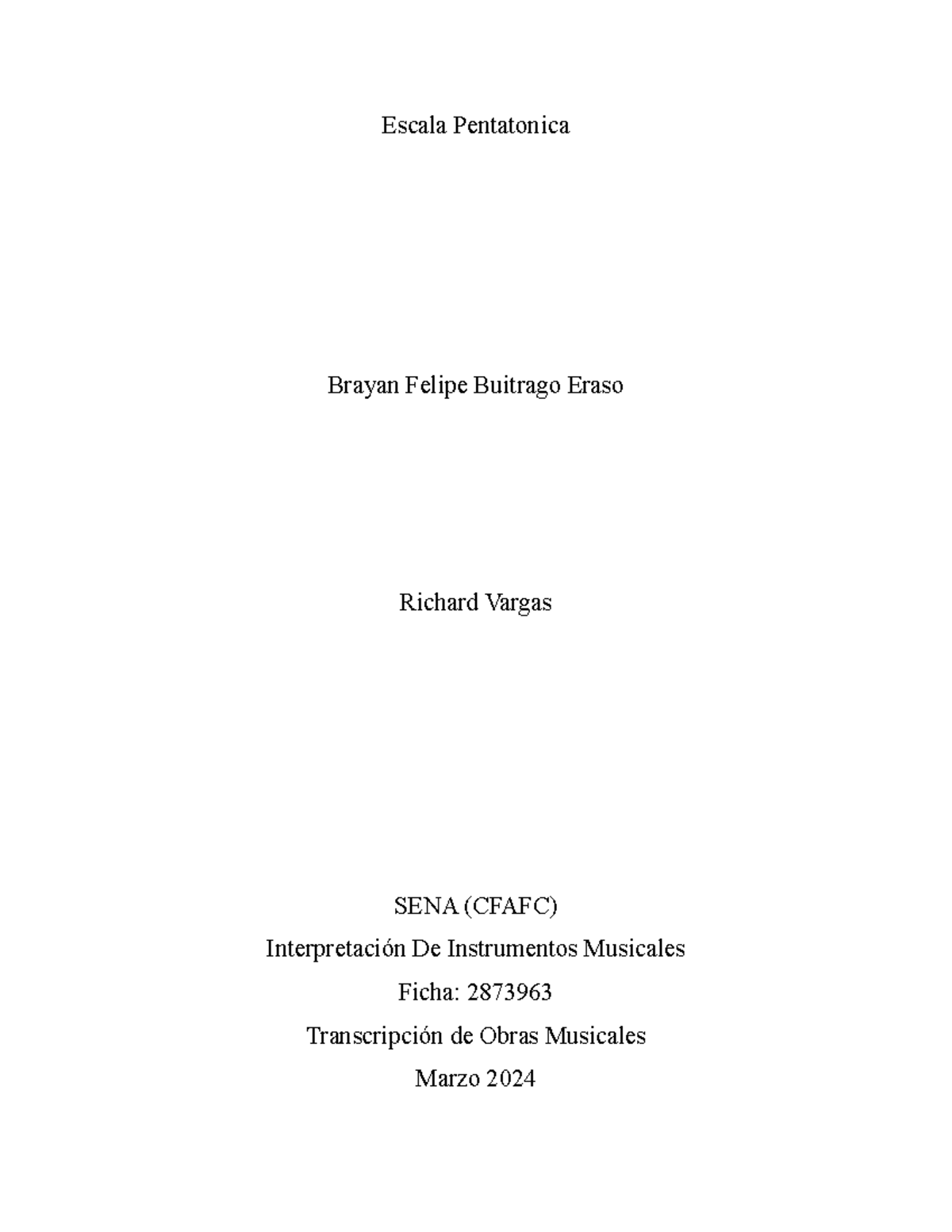 Escala Pentatonica - .............. - laboral - Escala Pentatonica ...