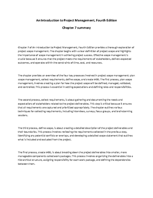 Chapter 6 - Introduction to Project Management - An Introduction to ...