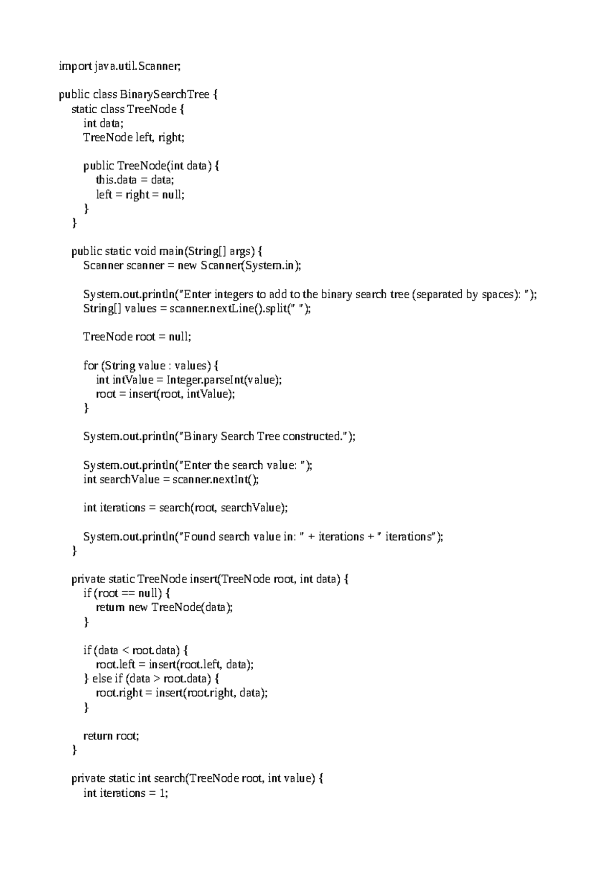 Written assignment - CS 3303-01 Data Structures - AY2024-T3 - import java.util; public class ...