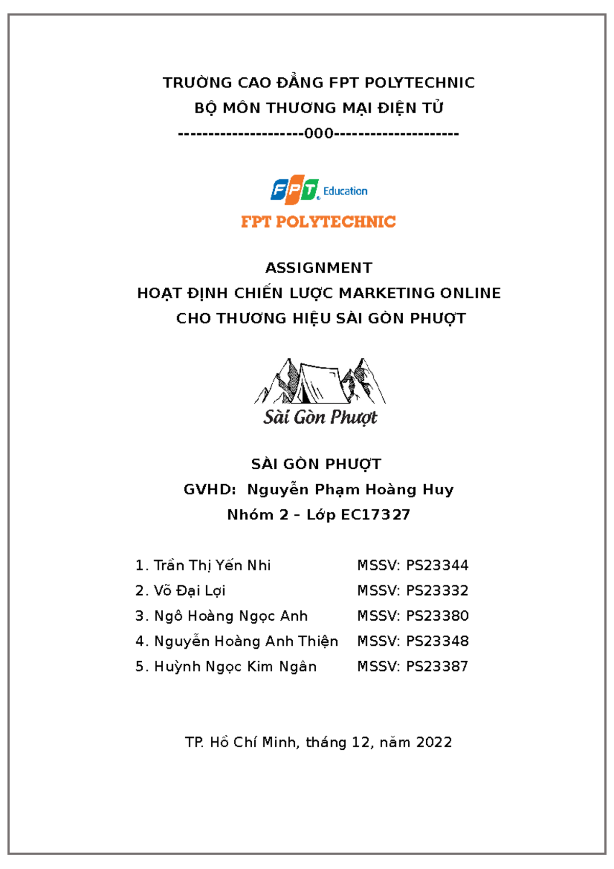 ASM Y1 NHOM2 EC17327 - aaaaaa - TRƯỜNG CAO ĐẲNG FPT POLYTECHNIC BỘ MÔN ...