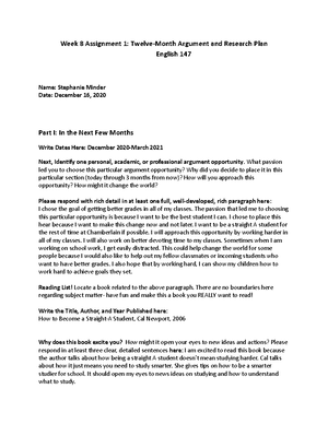 Diagnostic Essay - ENGL-147 - Chamberlain University - Studocu