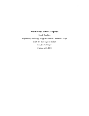 EMPS 101 - Cover Letter and Resume Assignment Template - Week 5: Cover Letter and Resume ...