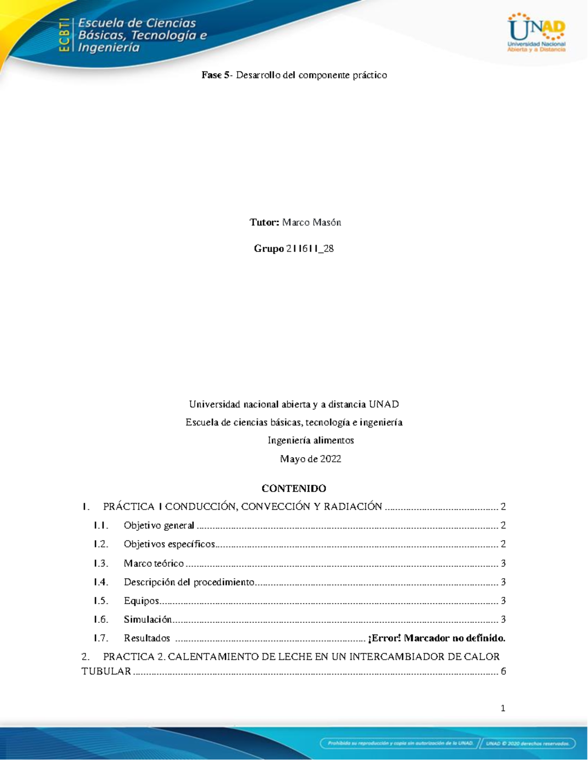 Fase5 Componente Practico transferencia calor - Fase 5- Desarrollo del ...