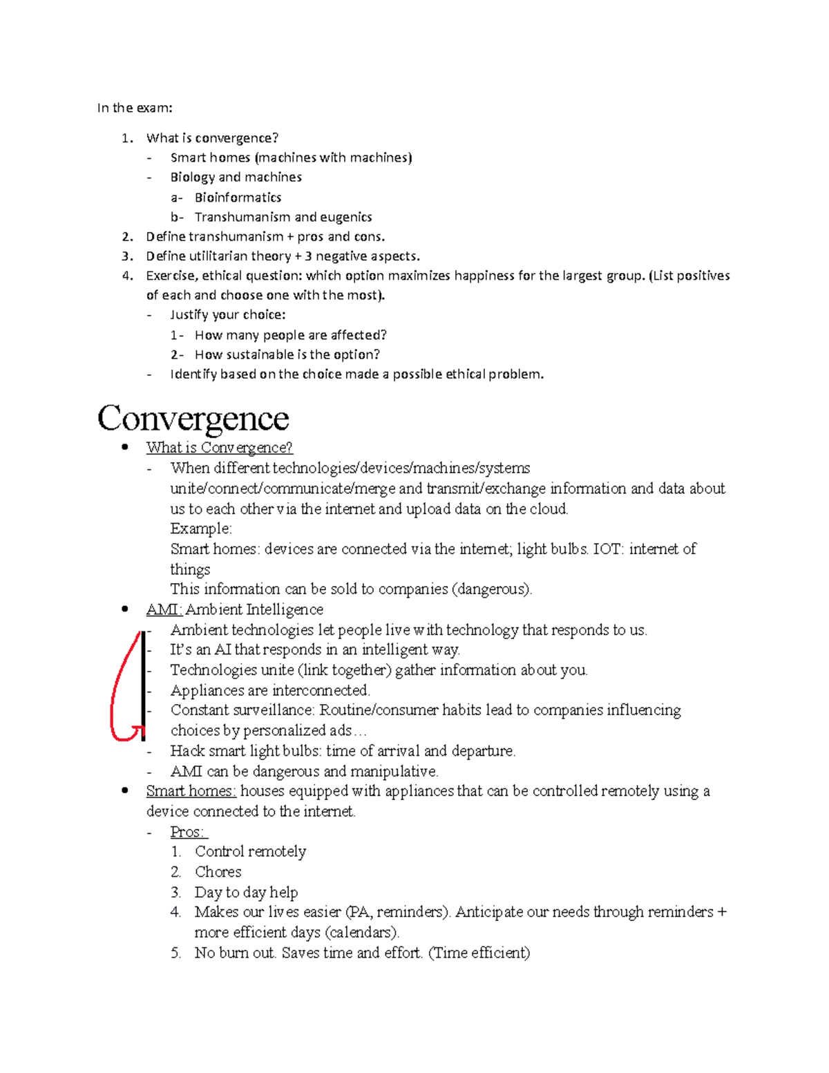 Las204 quiz 2 (convergence and ethical theories) - In the exam: 1. What ...