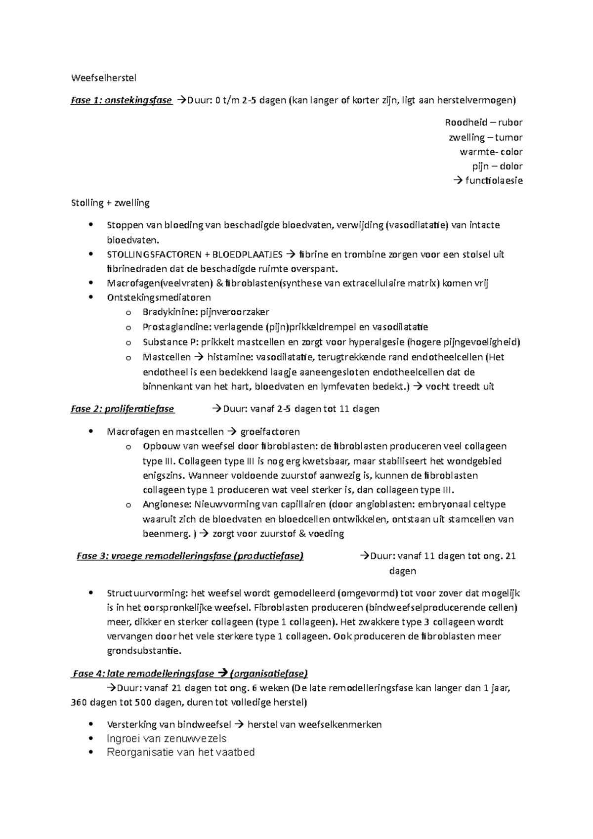 Weefselherstel - STOLLINGSFACTOREN BLOEDPLAATJES fibrine en trombine ...