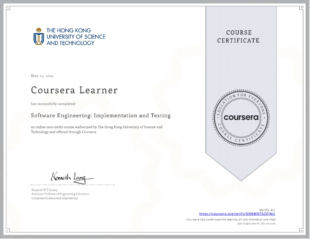 Software Engineering CSE320 - THE HONG KONG COURSE UNIVERSITY OF ...
