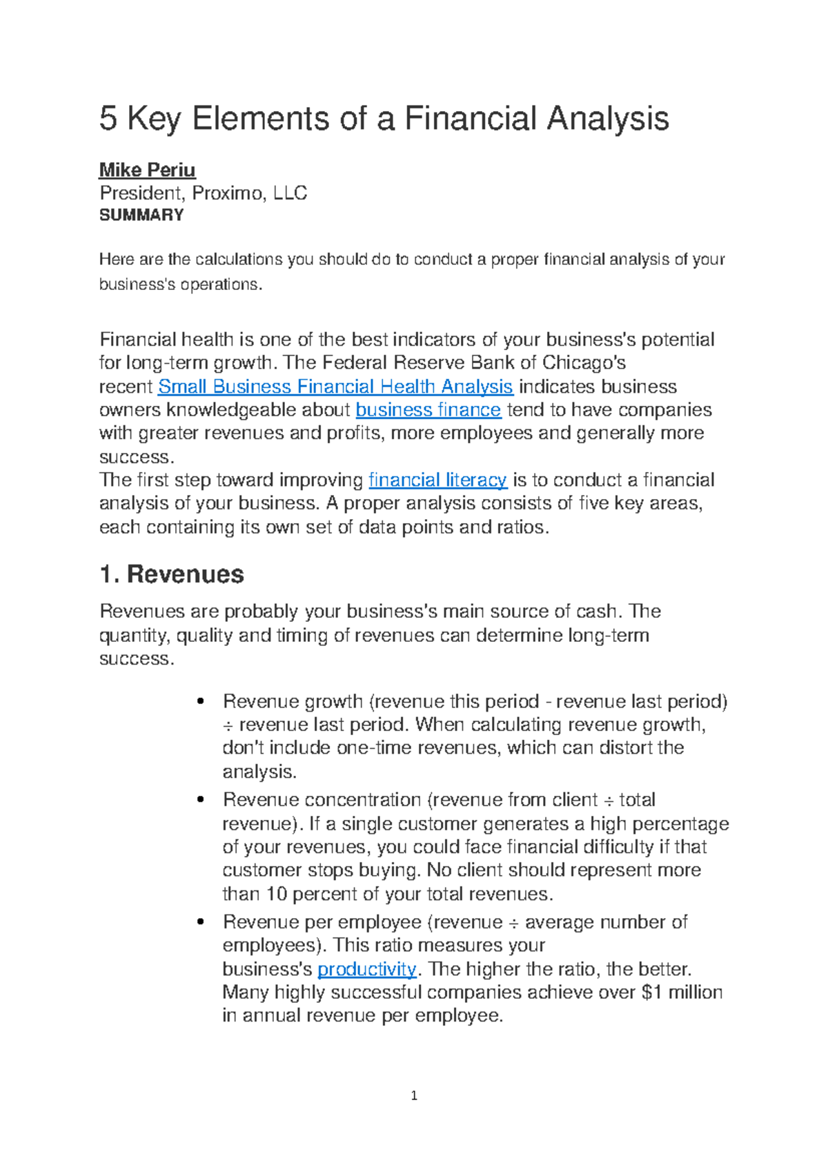 5 Key Elements of a Financial Analysis in the world - financial ...