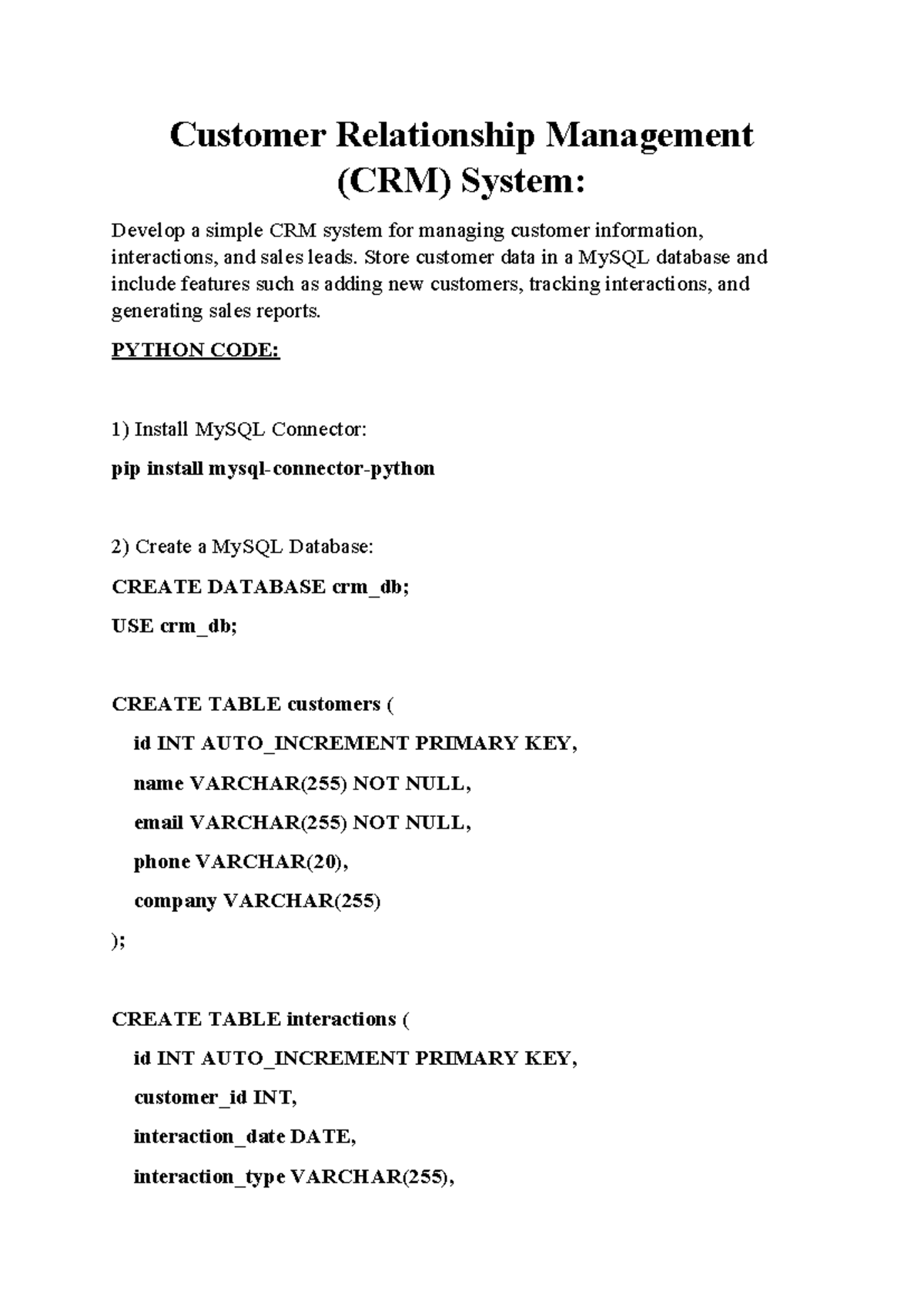 CRM - thanks - Customer Relationship Management (CRM) System: Develop a ...