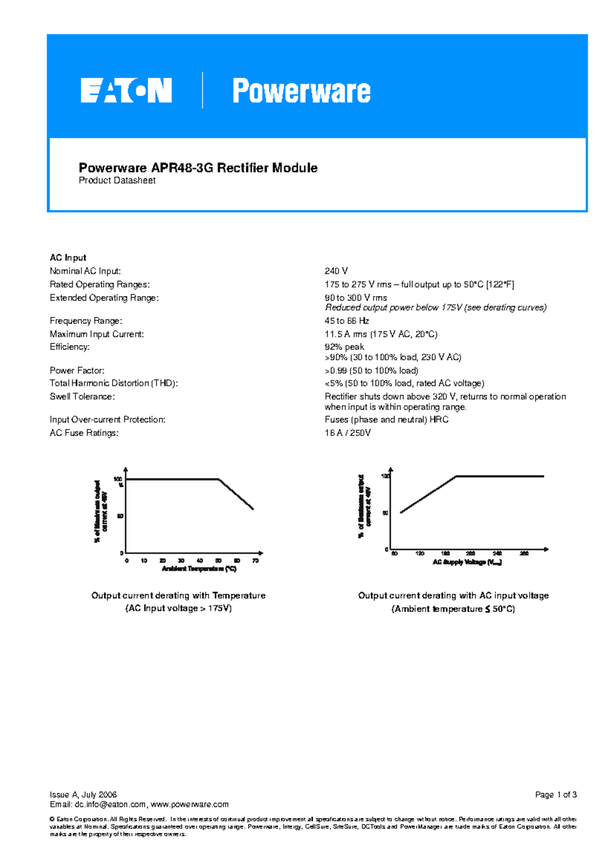 APR48 Datasheet - PLANTA DE ENERGIA - Issue A, July 2006 Email: dc ...